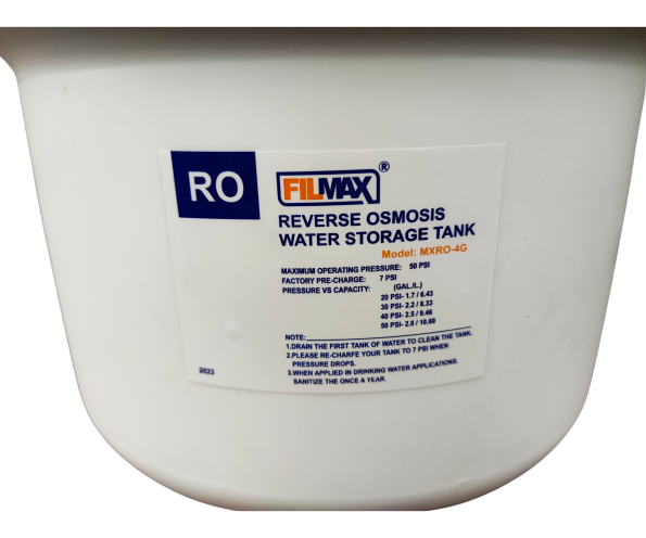 Filmax 4-Gallon Water Pressure Tank for Undersink RO Water Purifiers ...