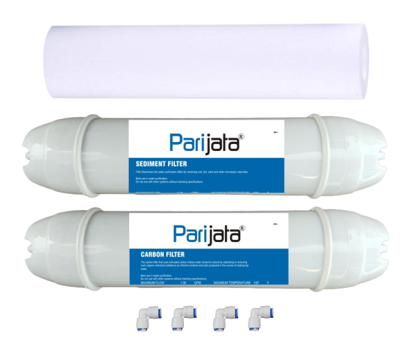 RO Filter Set: Sediment, Carbon, PP Spun (5 Micron) - Parijata RO