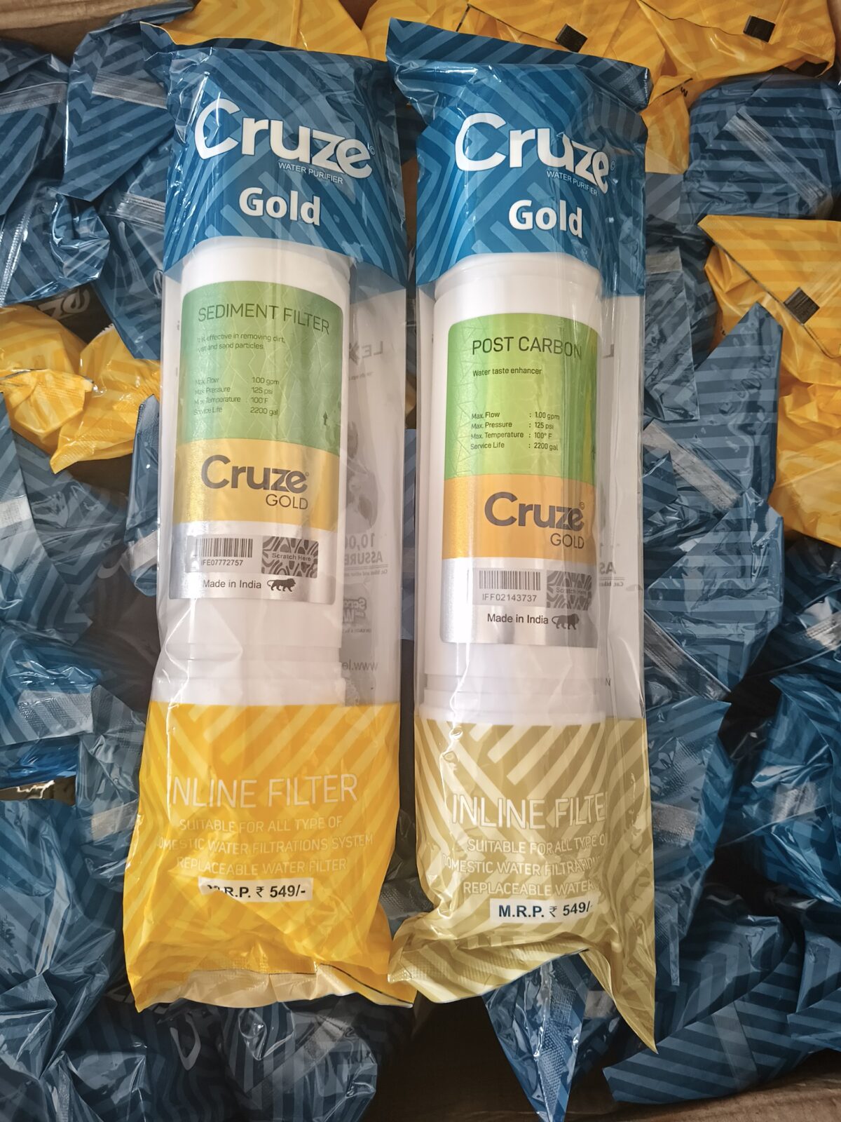 CRUZE GOLD Sediment filter and Carbon Filter - Parijata RO